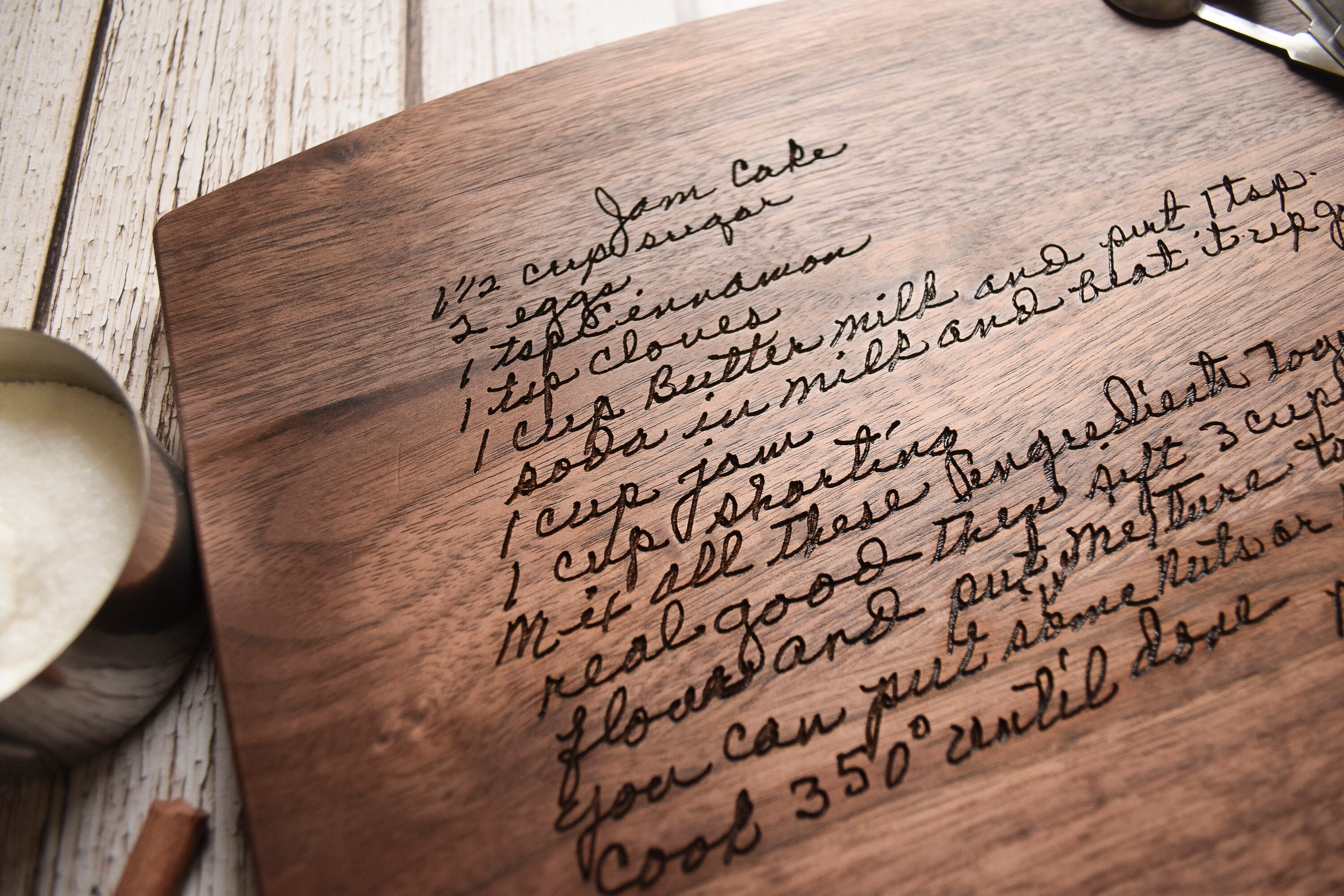 Handwritten Recipe Cutting Board Grandma's Handwriting | Etsy