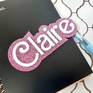 Locker Name Magnet Pink Doll | Personalized 3D Locker Magnet | Custom ...