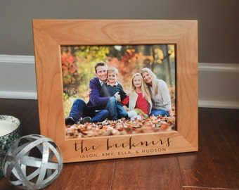 Engraved wood frame | Etsy