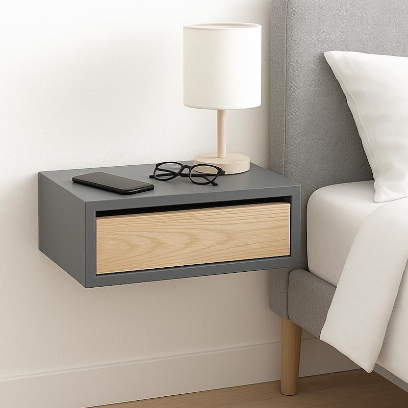 Floating Nightstand With Light - Etsy