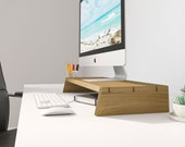 Wood Monitor Stand - Etsy