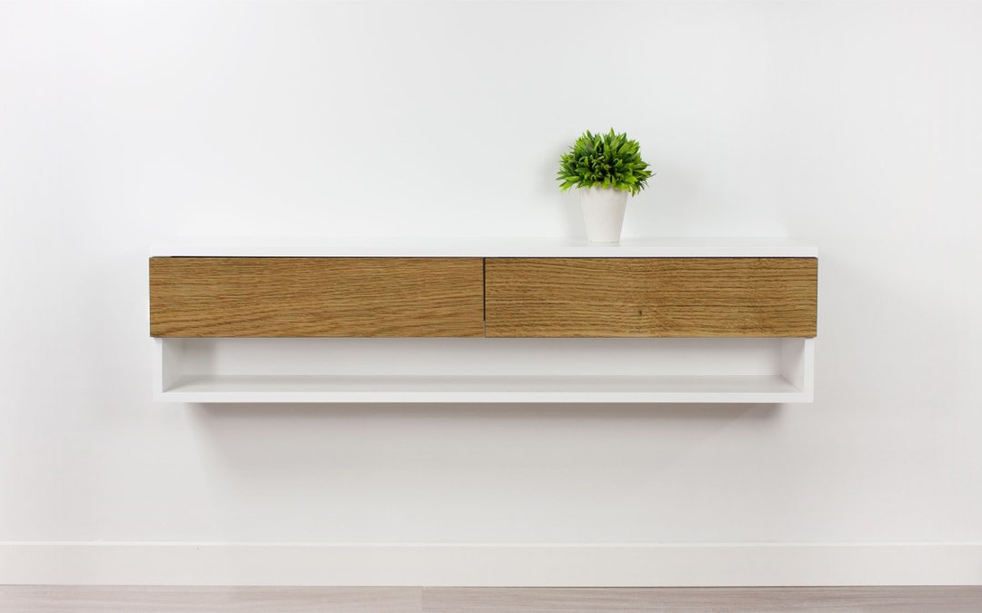 Floating Entryway Foyer Table, Lacquer Coating High End Finish Wall ...