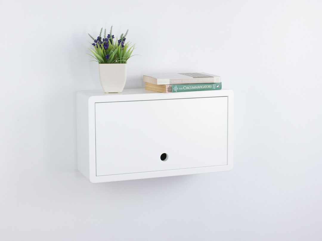Mini Floating White Cabinet, Small Wall Cabinet, Small Medicine Cabinet ...