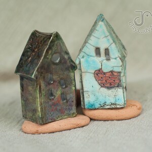 Ceramic Tiny House, Miniature House, Little Cottage, Home Decor ...