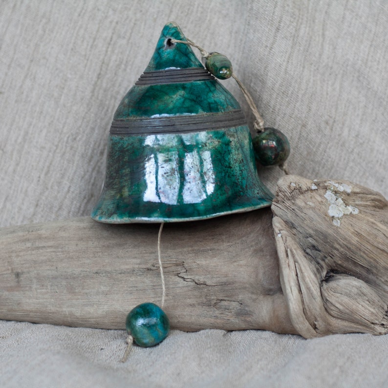 Raku Ceramic Bell, Clay Bell, Handmade Ceramic Bell, Ceramic Ringing ...