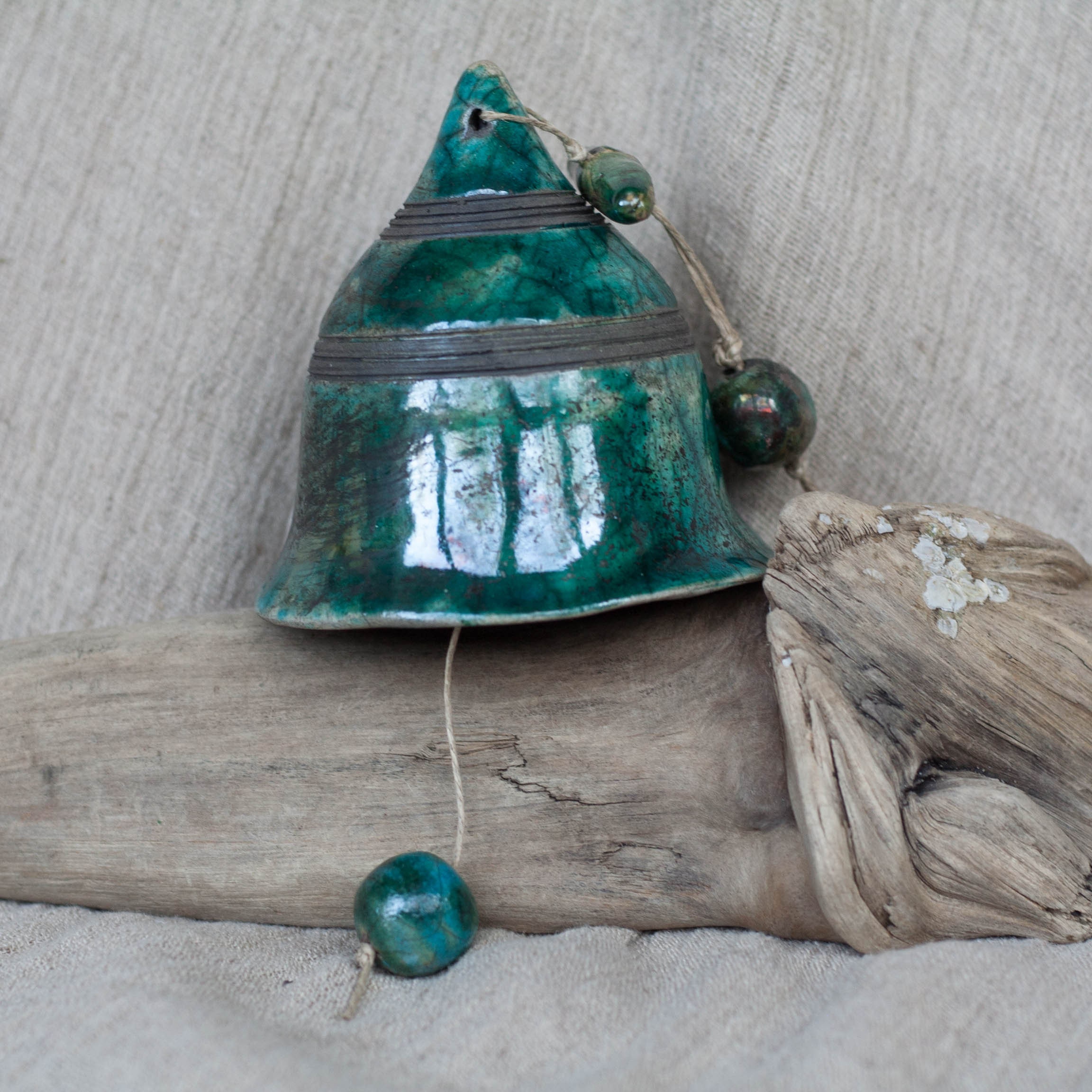 Raku Ceramic Bell, Clay Bell, Handmade Ceramic Bell, Ceramic Ringing ...