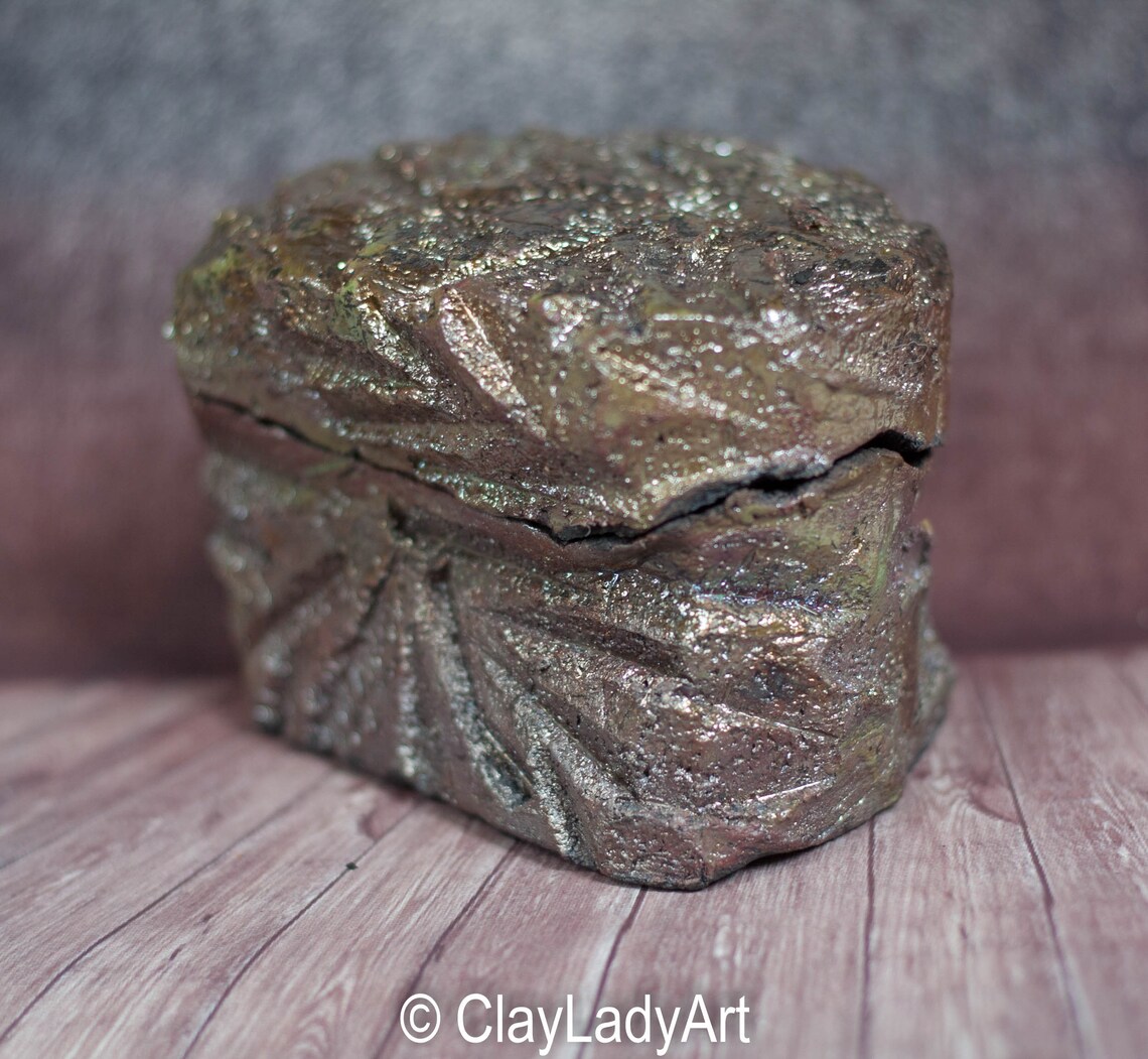 Ceramic Box With Lid Ceramic Stash Box Raku Ceramic Ring - Etsy