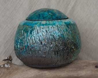 Ceramic Urn for Pet or Human Ashes, Funeral Urn, Pet Memorial, Ceramic Storage Box, Trinket Box ...