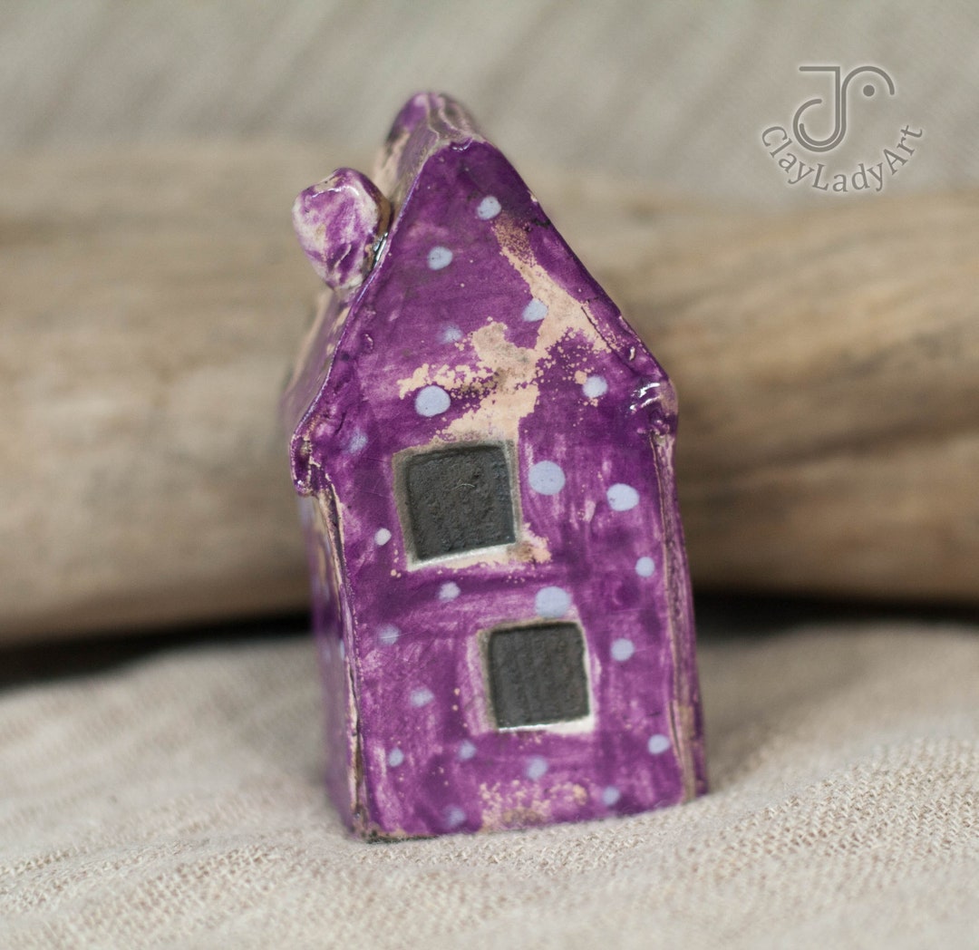 Ceramic Tiny House, Miniature House, Little Cottage, Home Decor ...