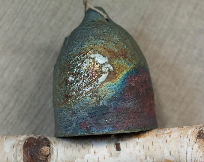 Raku Ceramic Bell, Clay Bell, Handmade Ceramic Bell, Ceramic Ringing ...