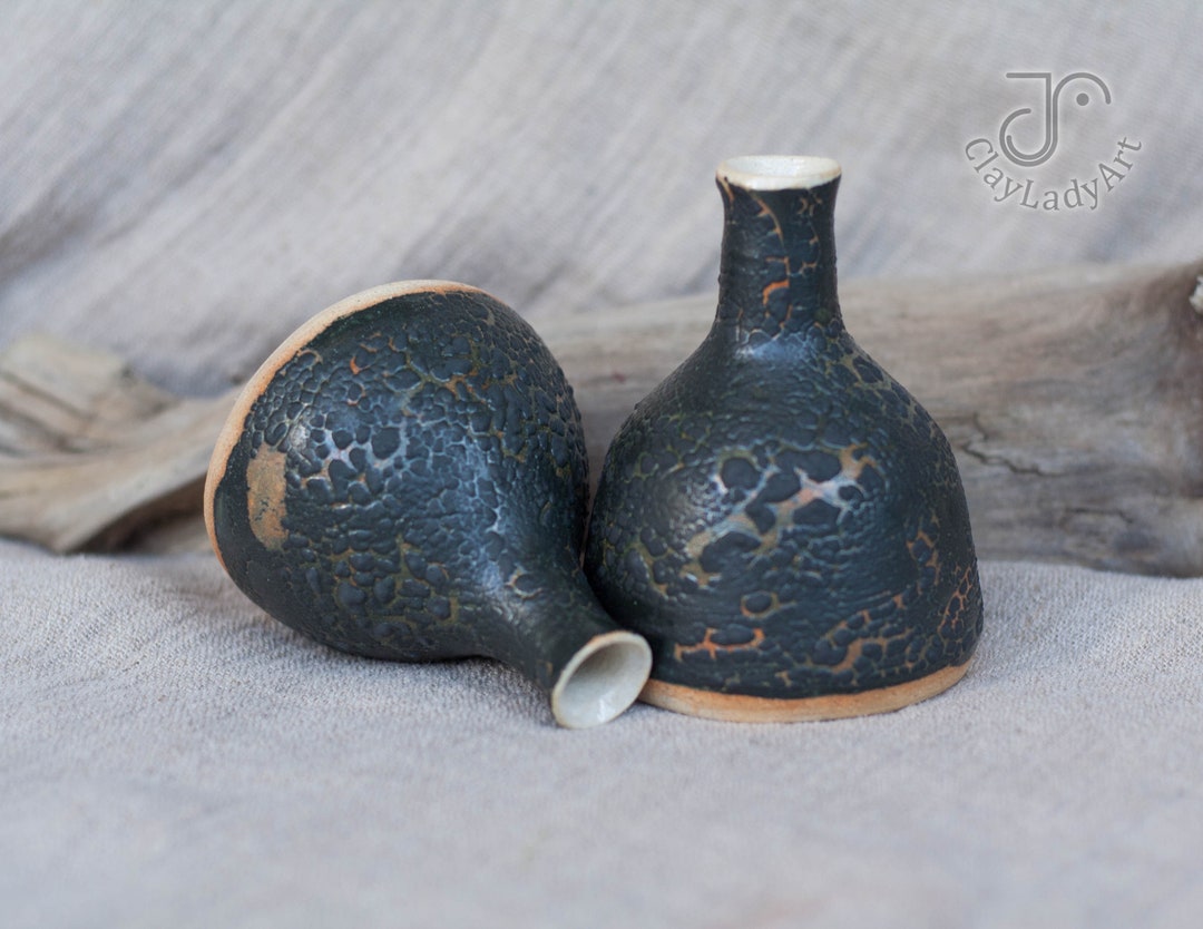 2 Ceramic Small Bottles, Tiny Bottles, Perfume Bottles, Potion Bottles ...