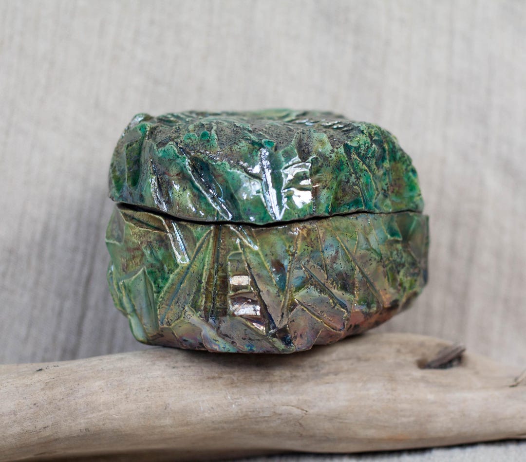 Ceramic Gift Box, Ceramic Lidded Box for Jewelry, Kurinuki Container ...