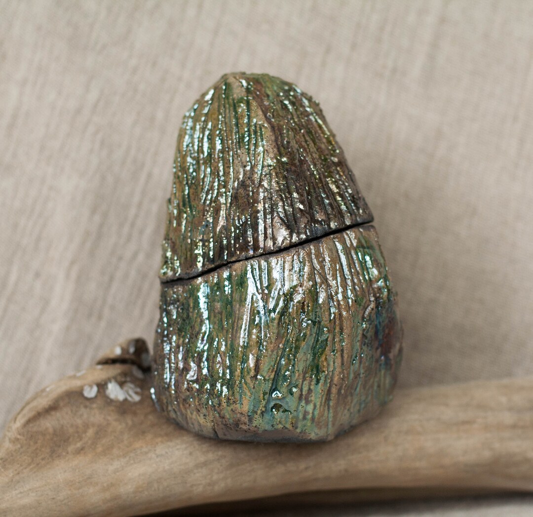 Ceramic Gift Box, Ceramic Lidded Box for Jewelry, Kurinuki Container ...