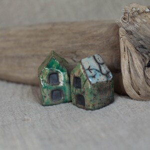 Ceramic Tiny House, Miniature House, Little Ceramic Cottage, Home Decor ...
