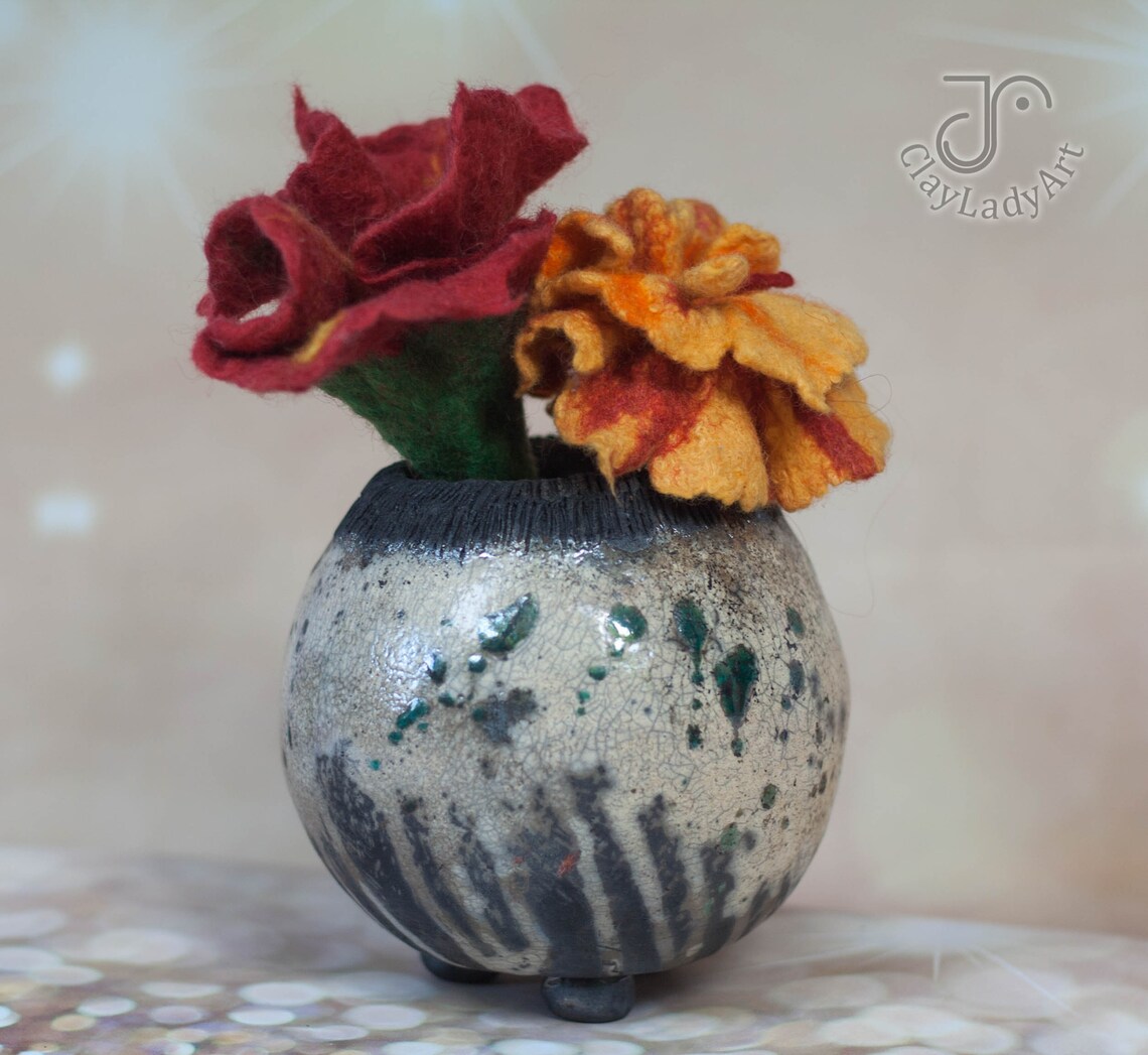 Raku Ceramic Decorative Vase Raku Ceramic Pottery Ceramic - Etsy