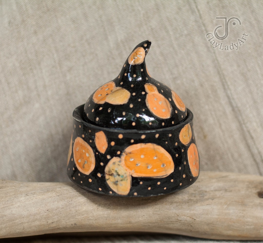 Ceramic Box With Lid, Ceramic Stash Box, Raku Ceramic Ring Box, Ceramic ...