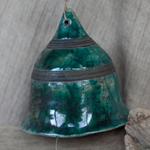 Raku Ceramic Bell, Clay Bell, Handmade Ceramic Bell, Ceramic Ringing ...