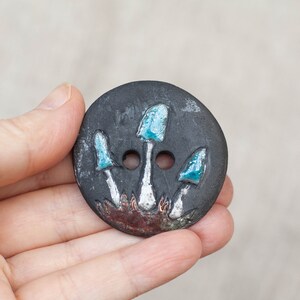 2 Ceramic Buttons With Mushrooms, Sewing Accessories, Craft Accessories ...