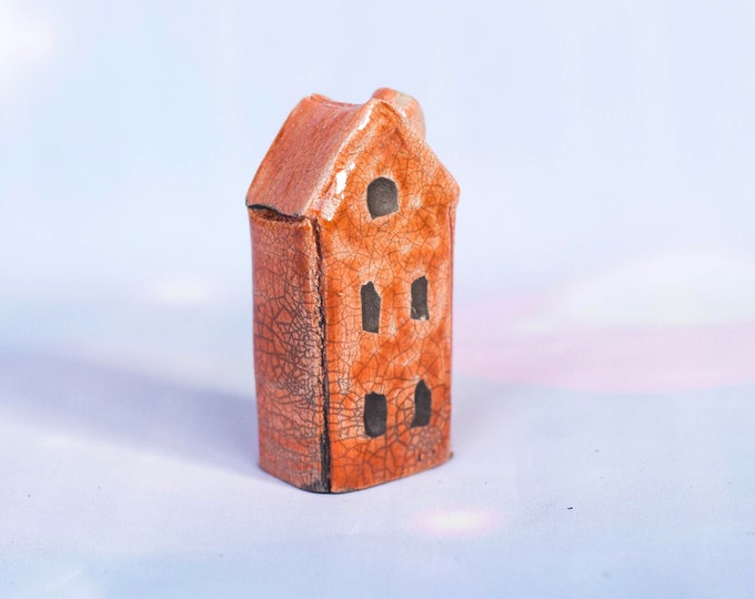 Ceramic Tiny House, Miniature House, Little Ceramic Cottage, Home Decor ...