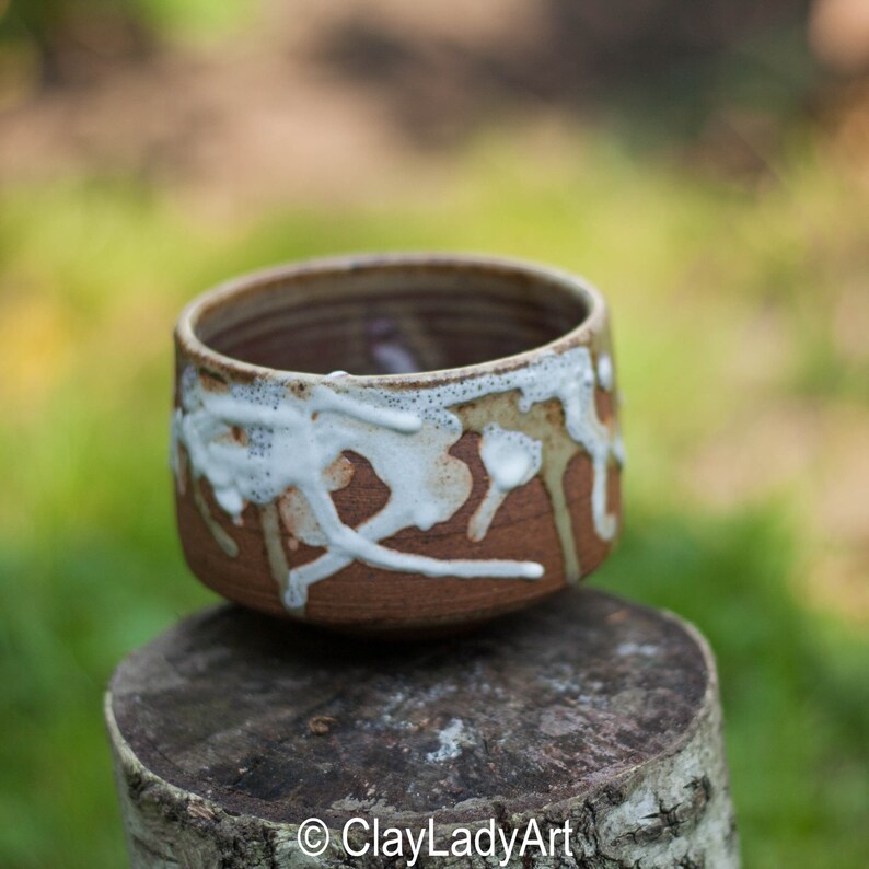 Ceramic mug stoneware pottery wood firing ceramic tea bowl | Etsy
