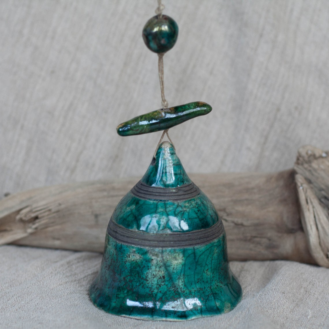 Raku Ceramic Bell, Clay Bell, Handmade Ceramic Bell, Ceramic Ringing ...