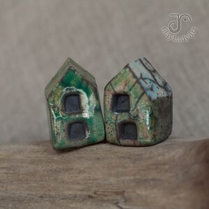 Ceramic Tiny House, Miniature House, Little Ceramic Cottage, Home Decor ...
