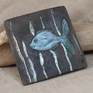 3 Raku Ceramic Art Tiles, Wall Decor, Room Decor, Home Decor, Raku ...