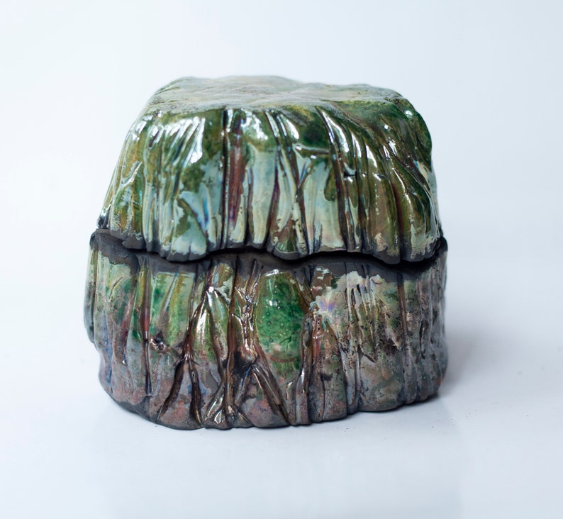 Ceramic Gift Box, Ceramic Lidded Box for Jewelry, Kurinuki Container ...