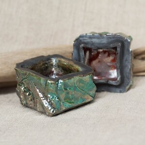 Ceramic Gift Box, Ceramic Lidded Box for Jewelry, Kurinuki Container ...