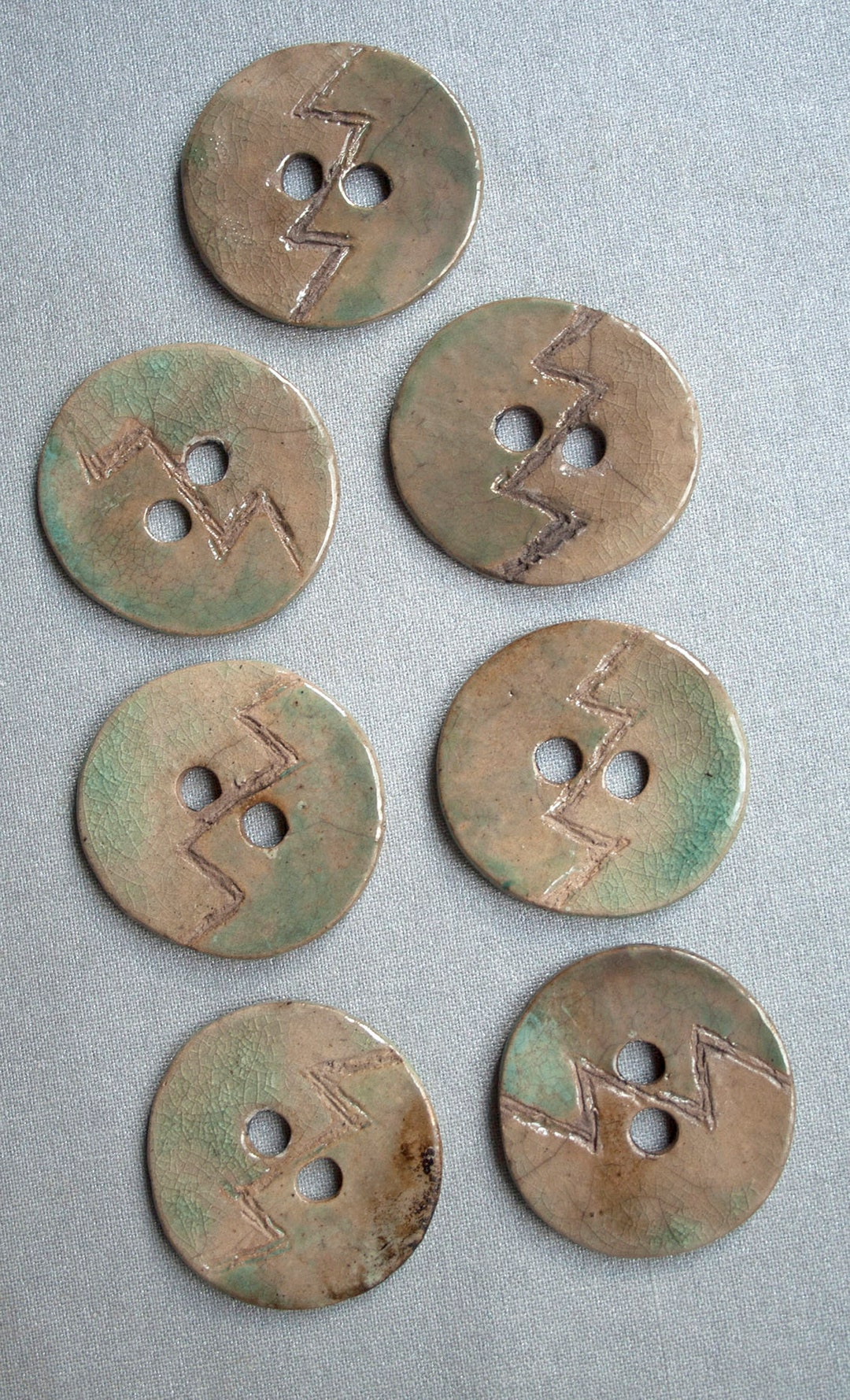 7 Ceramic Buttons, Sewing Accessories, Craft Accessories, Craft ...