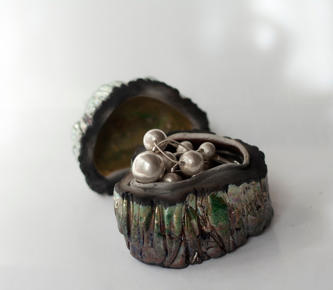 Ceramic Gift Box Ceramic Lidded Box for Jewelry Kurinuki - Etsy