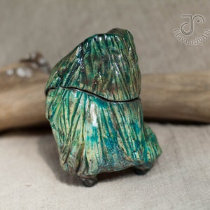 Ceramic Box With Lid, Ceramic Stash Box, Raku Ceramic Ring Box, Ceramic ...