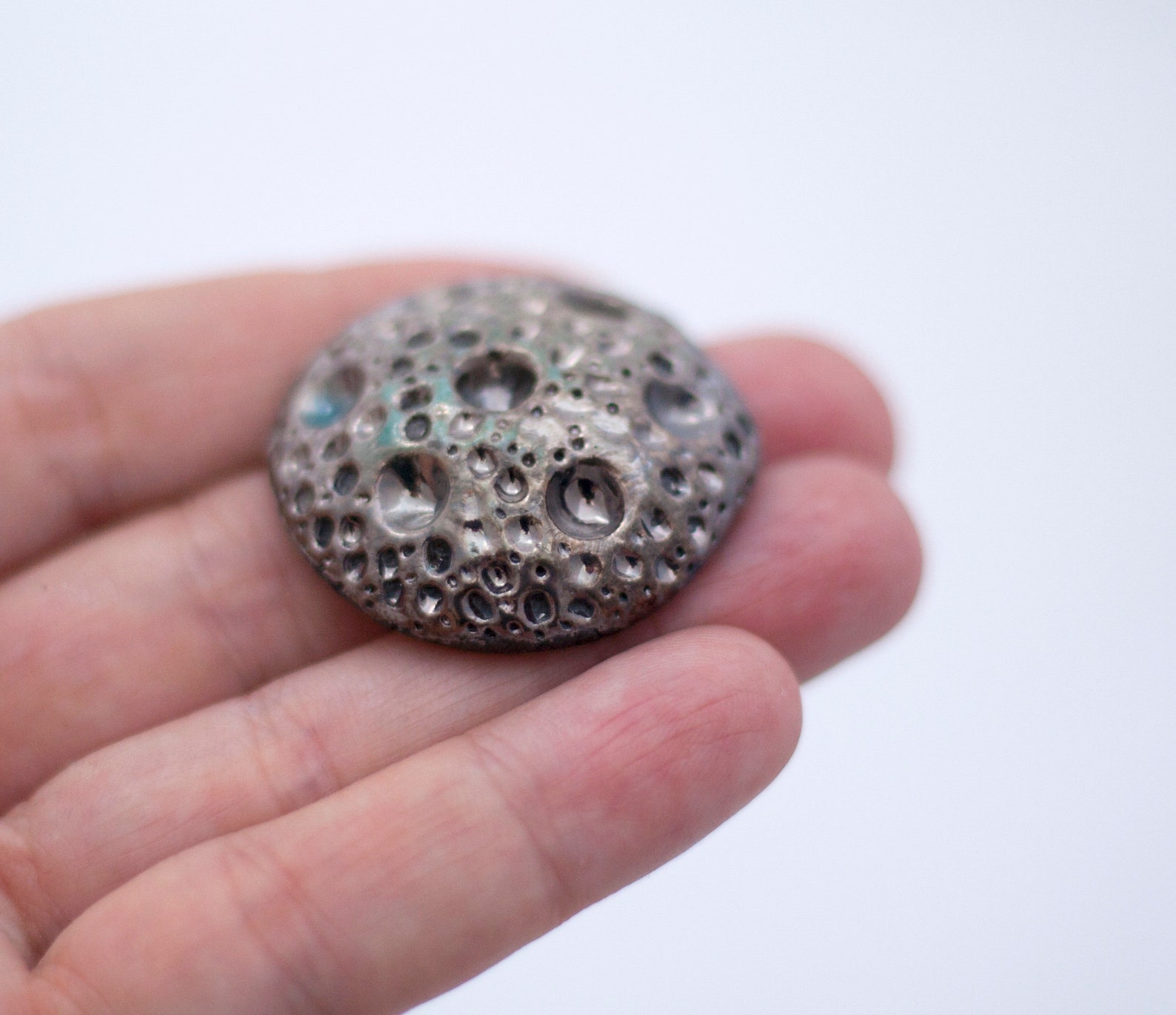 Raku Ceramic Bead Silver Gray Raku Ceramic Cabochon Jewelry - Etsy