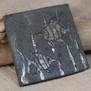 3 Raku Ceramic Art Tiles, Wall Decor, Room Decor, Home Decor, Raku ...