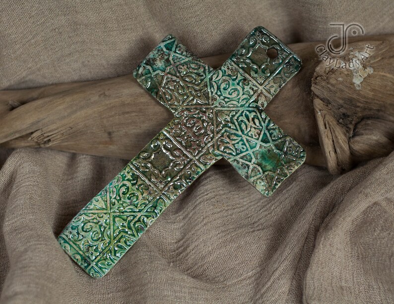 Ceramic Cross Wall Decoration Room Decoration Raku Ceramic - Etsy