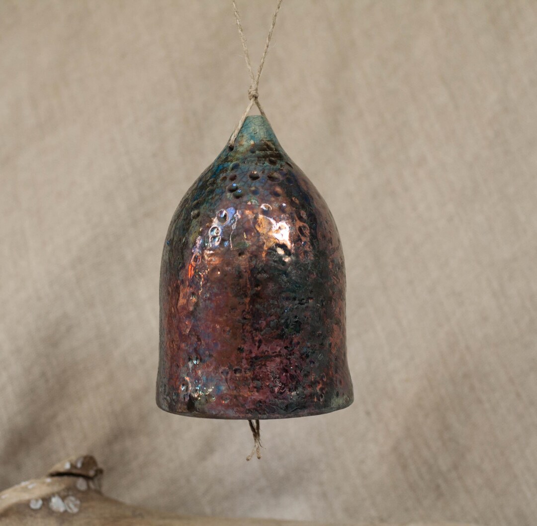 Raku Ceramic Bell, Clay Bell, Handmade Ceramic Bell, Ceramic Ringing ...