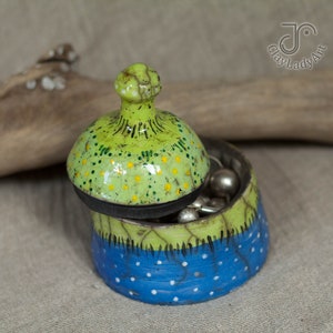 Ceramic Box With Lid, Ceramic Stash Box, Raku Ceramic Ring Box, Ceramic ...