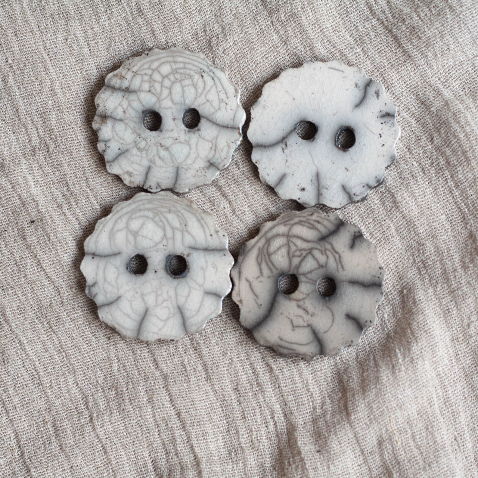 4 Ceramic Buttons With Houses, Sewing Accessories, Craft Accessories ...