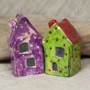 Ceramic Tiny House, Miniature House, Little Cottage, Home Decor ...