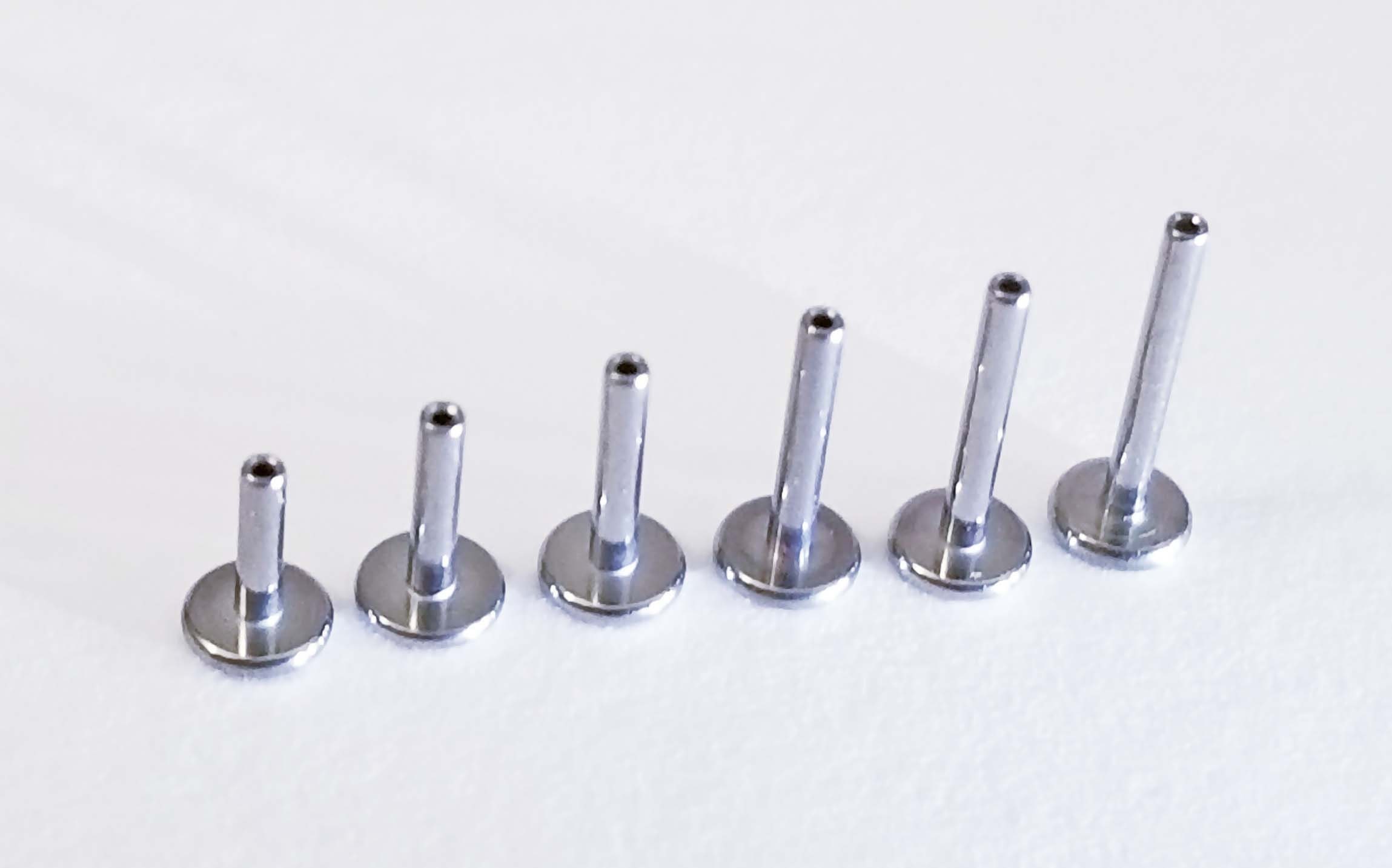 16g TITANIUM Threadless TURQUOISE 5mm 11mm Post Flat Push - Etsy España