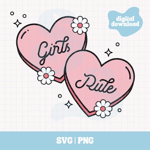 Girls Rule SVG, Women Empowerment SVG, PNG, Feminism Design, Feminist ...