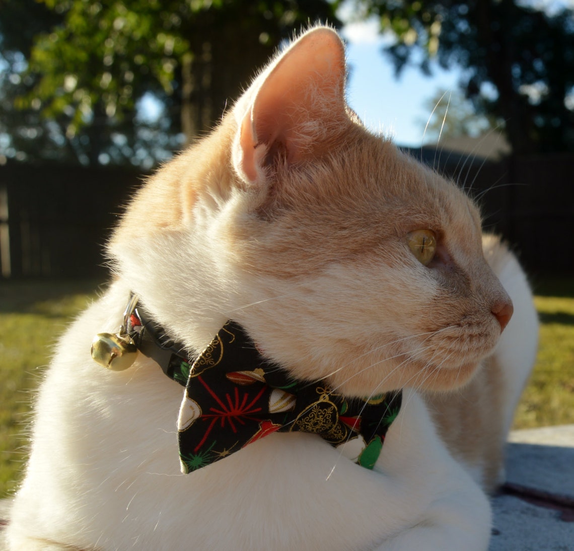 Christmas Ornament Cat Collar Cat Bow Tie for Christmas Cat - Etsy