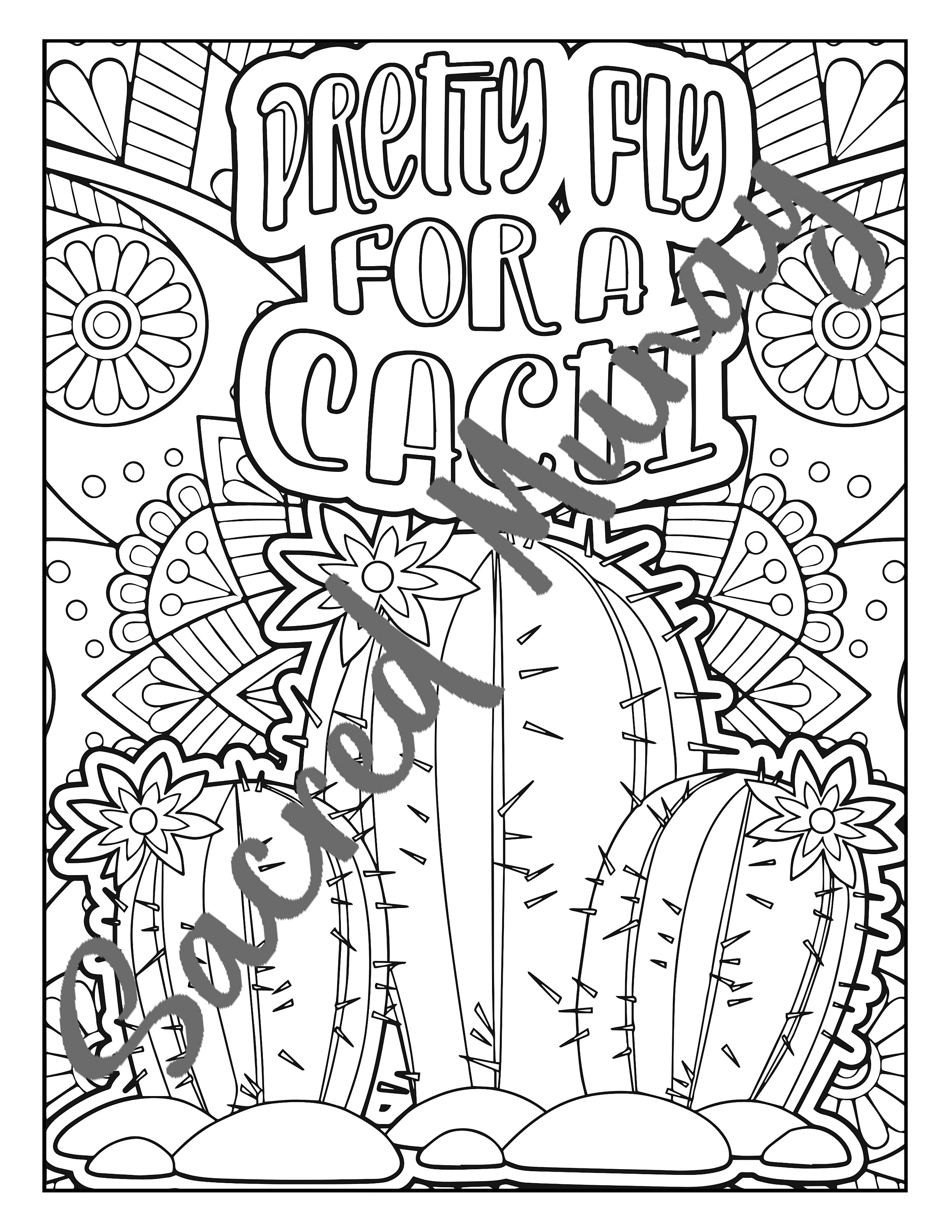 20 Succulent Colouring Pages, Printable Colouring Pages for All Ages ...