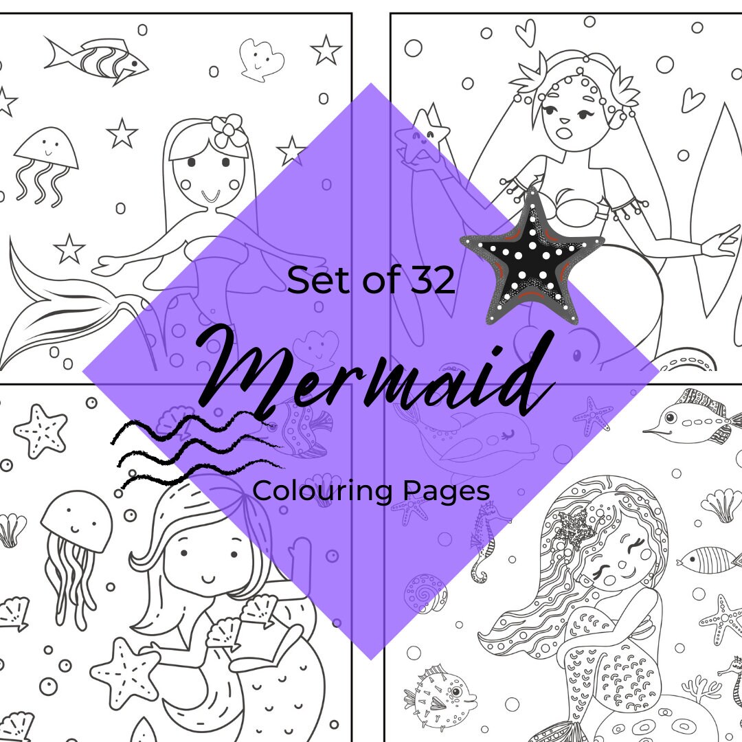 32 Mermaid Colouring Pages, Printable Mermaid Colouring Pages for ...