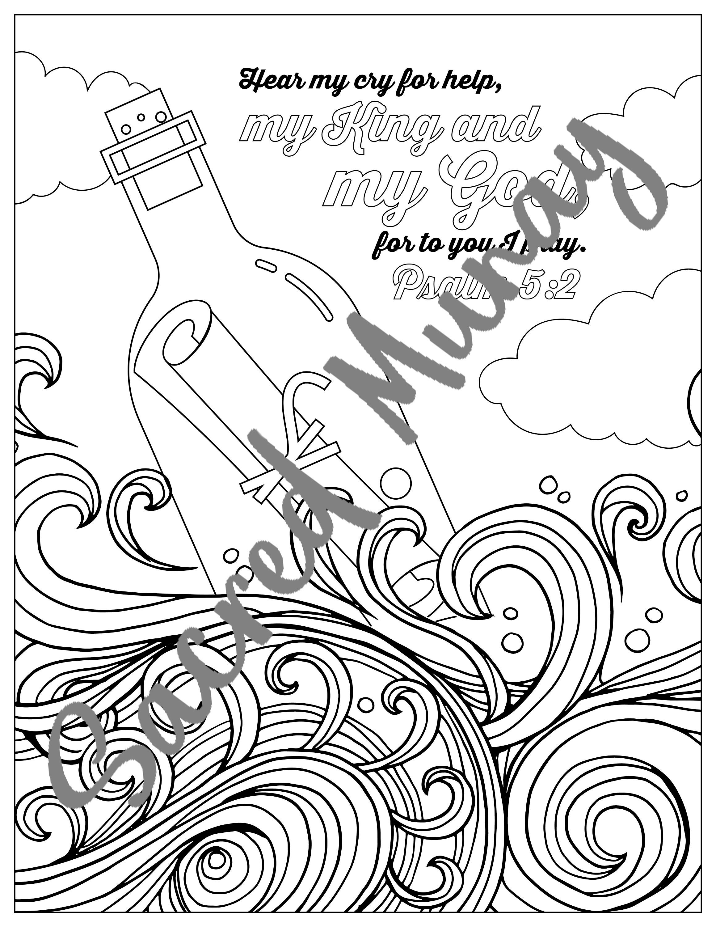 16 Bible Psalms Colouring Pages, Printable Colouring Pages for Kids ...