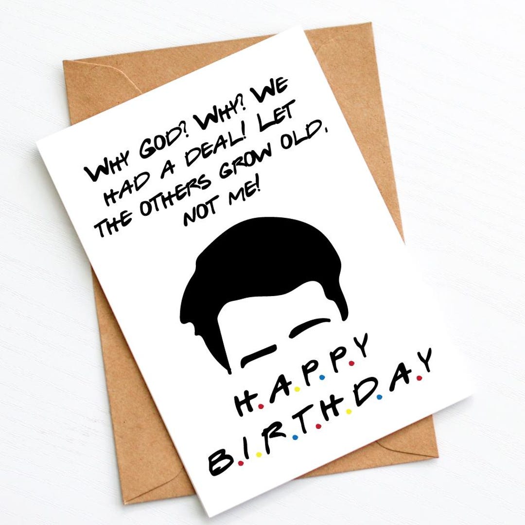 Why God Why 'friends' Themed Birthday Card - Etsy