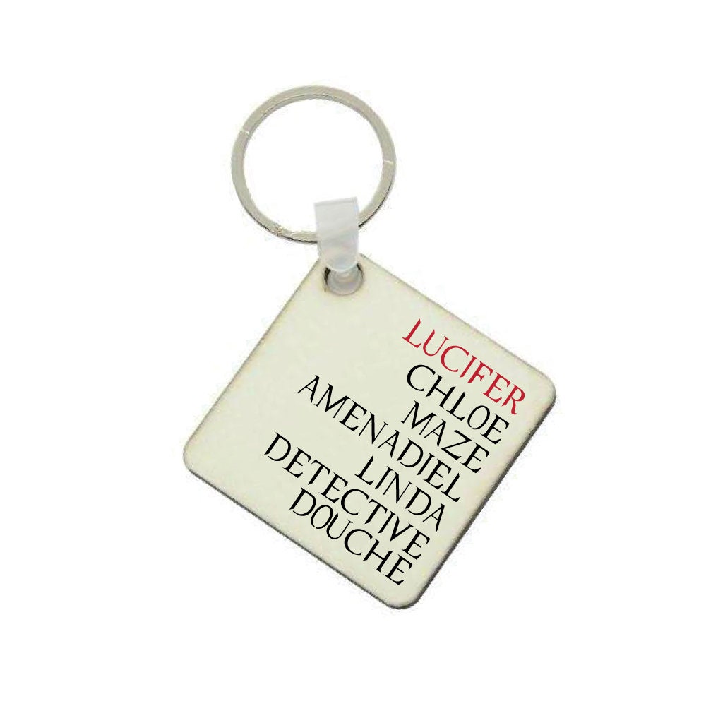 Lucifer Character Names Square Keyring Gift - Etsy