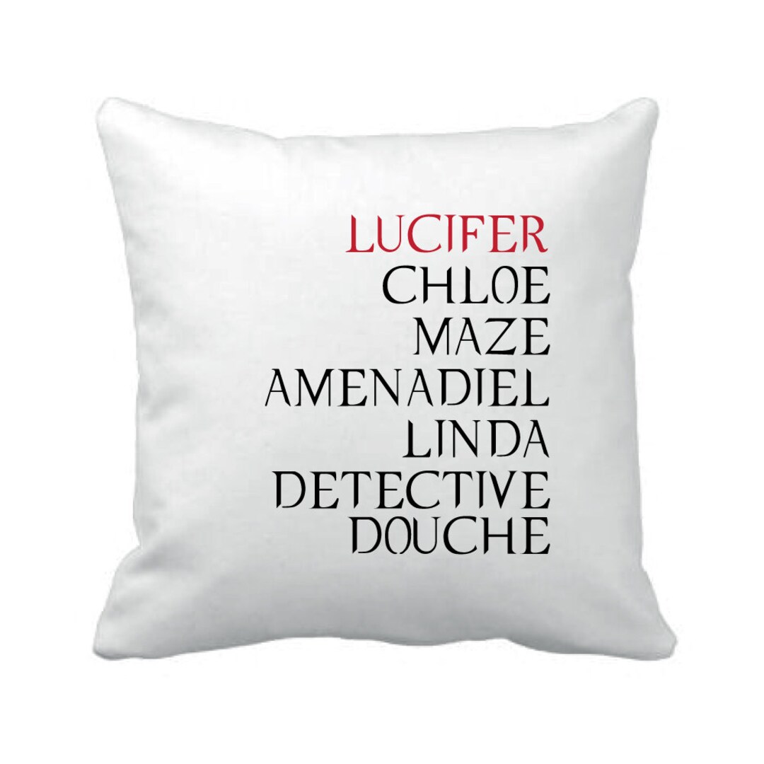 Lucifer Character Names Lucifer Inspired Cushion Cover - Etsy