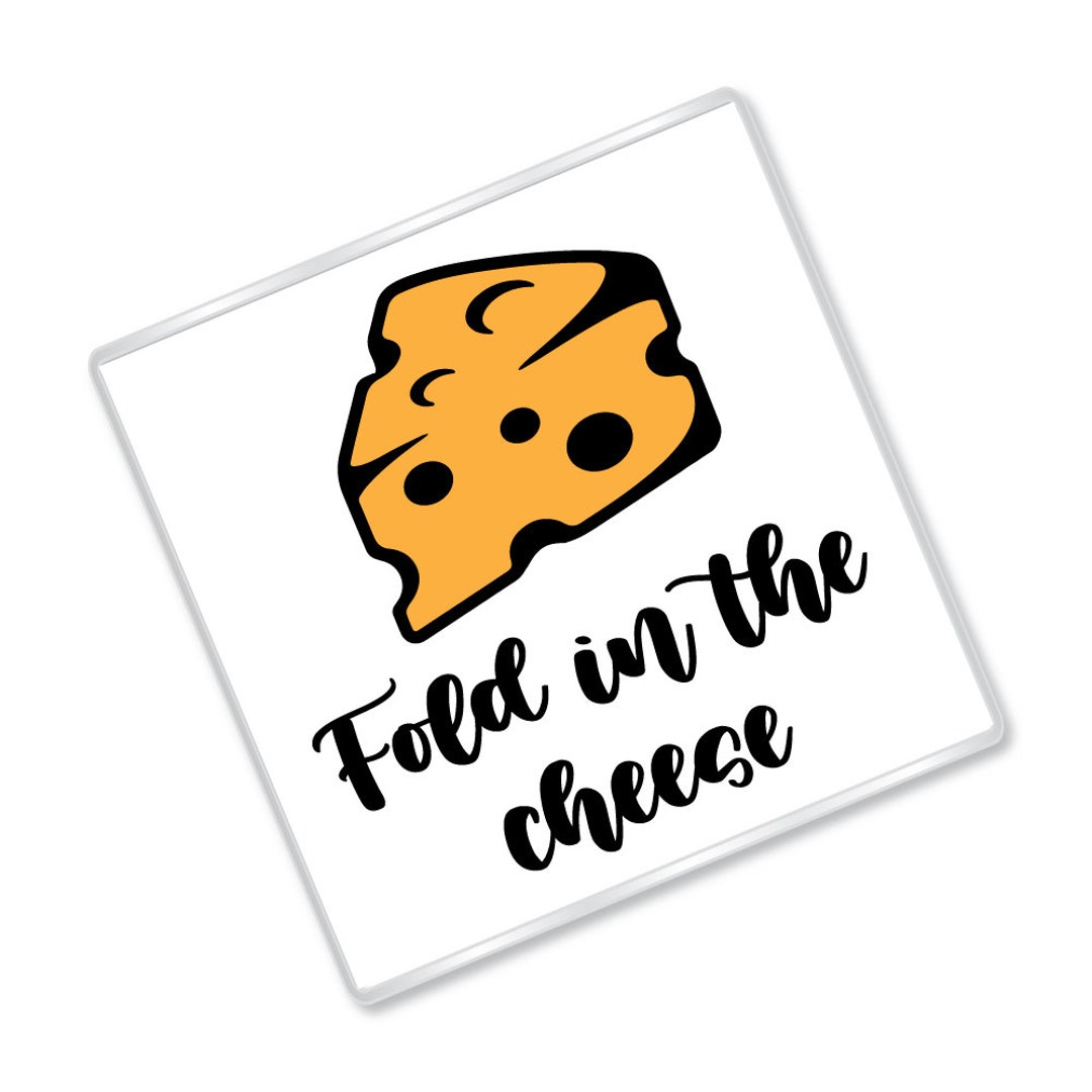 Fold in the Cheese Coaster Gift - Etsy
