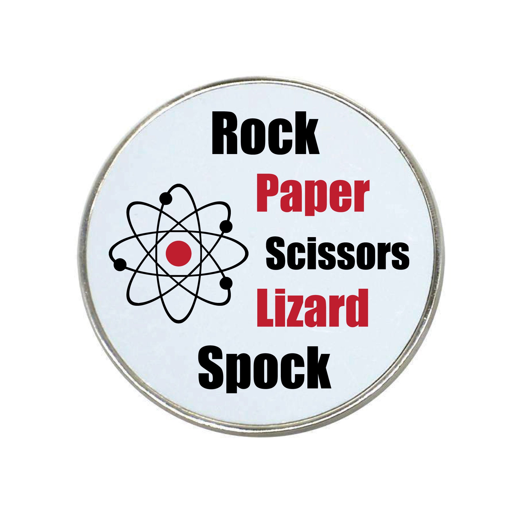 Rock Paper Scissors Lizard Spock Big Bang Theory Inspired | Etsy